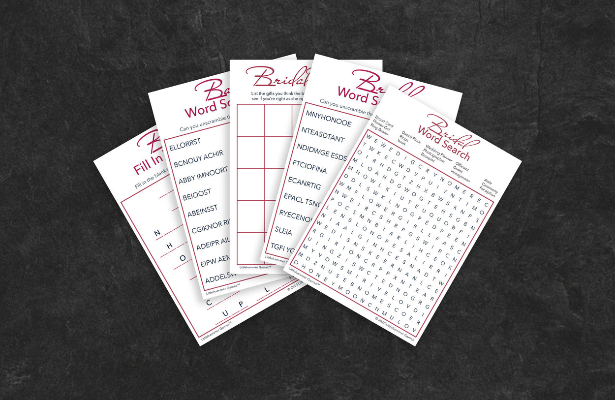 Baby Word Scramble - Rose Gold Printable Game Cards – Littlehammer Games