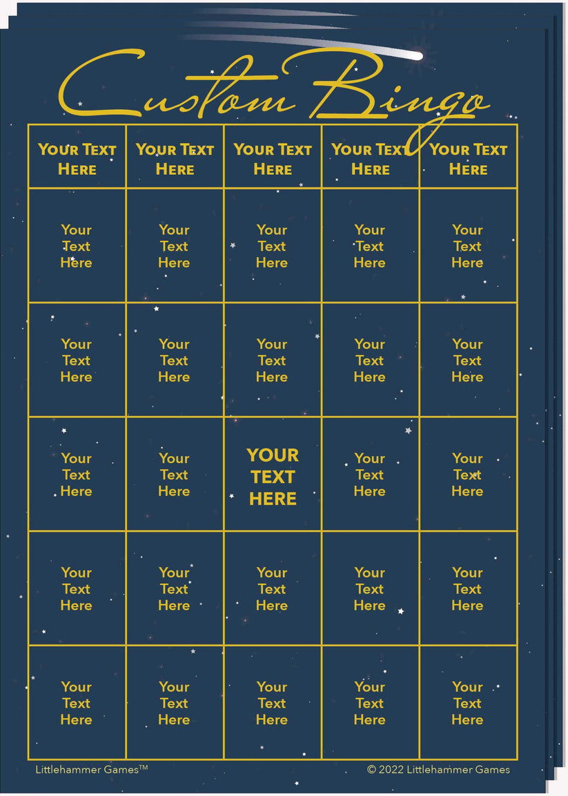Custom Bingo Set - Celestial Printable Game Cards – Littlehammer Games
